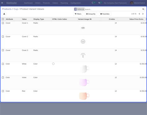 Odoo Website Product Image Layers WebKul