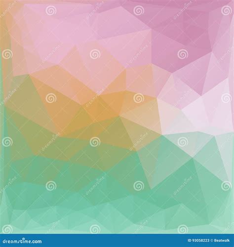 Abstract Colorful Background Of Triangles Stock Vector Illustration