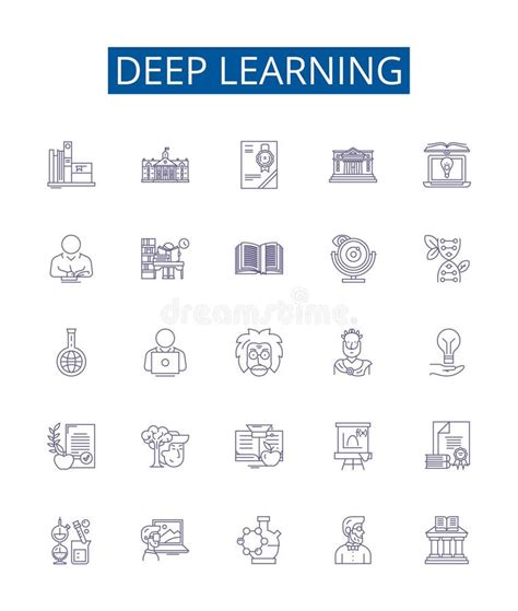 Deep Learning Line Icons Signs Set Design Collection Of Deep Learning