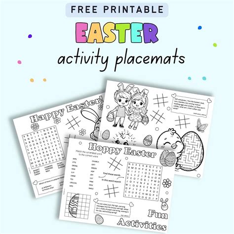 Free Easter Placemat Printables The Artisan Life