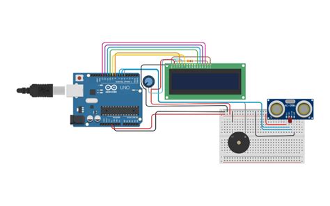Circuit Design Copy Of Sensor Alarm Parkir Mobil 11 Tinkercad