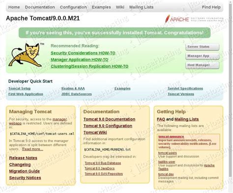 How To Install Tomcat 9 On Debian 9 Rosehosting