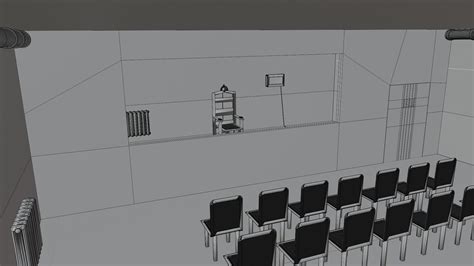 3d Model Execution Chamber Vr Ar Low Poly Cgtrader