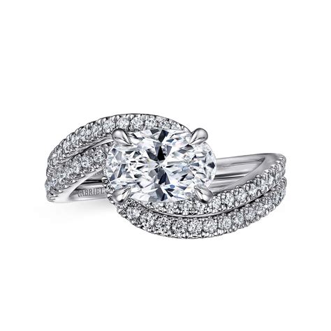 Gabriel And Co Aiva East West Bypass Diamond Engagement Ring Er16278o6