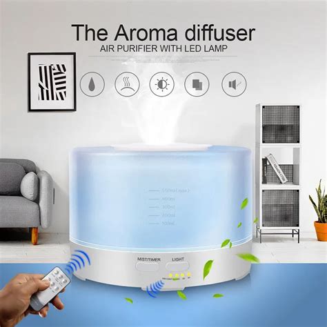 Wifi 500ml Plastic Aroma Diffuser Ultrasonic Remote Control Fragrance Diffuser Industrial Led