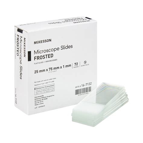 Mckesson Microscope Slides 3 In X 1 In X 1 Mm Frosted Ground Edges
