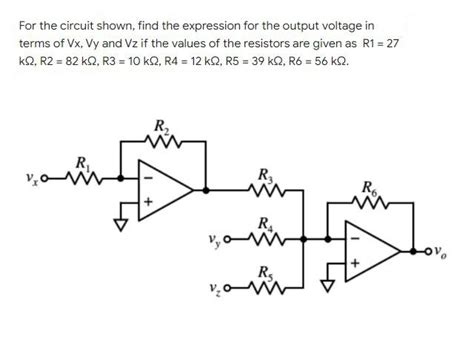 Solved For The Circuit Shown Find The Expression For The