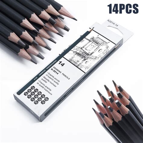 14pcs Sketch Art Drawing Graphite Pencil 6h 12b Sk Grandado
