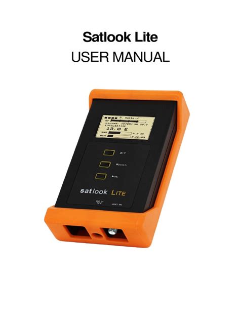 Satlook Lite User Manual Broadcasting Computer Engineering