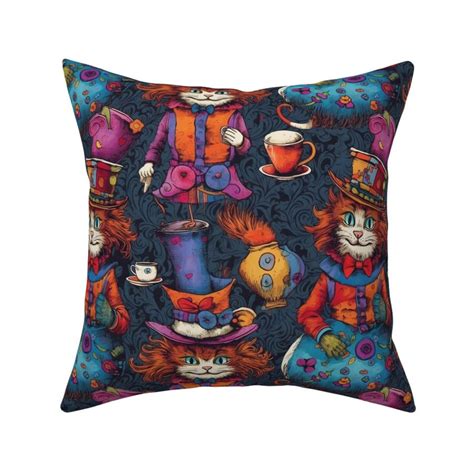 Anthro Mad Hatter Cat Inspired By Louis Fabric Spoonflower