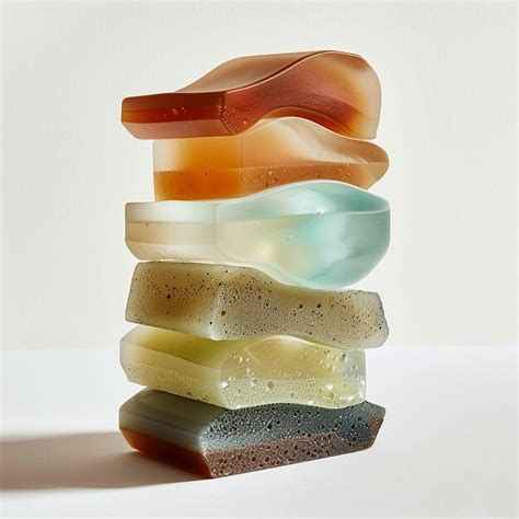 an object made of glass with multiple layers each layer representing