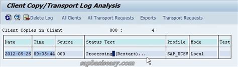 How To Check Sap Client Copy Logs Sap Basis Easy