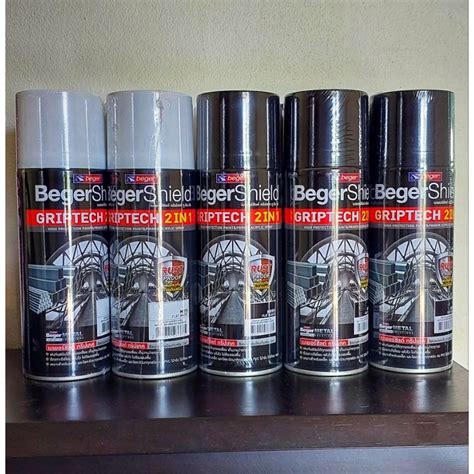 เบเยอร์ชีล กริปเทค สีสเปรย์พ่นป้องกันสนิม 2 อิน 1 Begershield Griptech 2in1 Spray Shopee Thailand