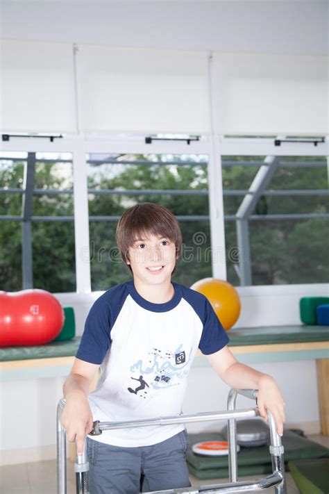 Boy In Walker Stock Image Image Of Health Release Posture 67714961