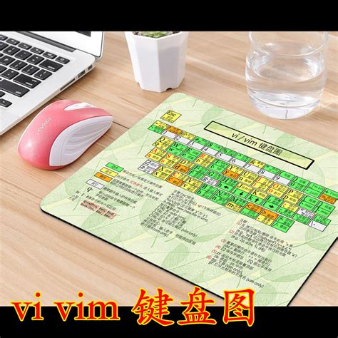 程序员礼物周边vim键盘图鼠标垫天然橡胶顺滑vi小号命令神器 虎窝淘