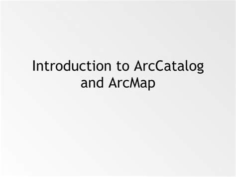 Arc Gis Introduction Ppt Pdf Databases Computer Software And