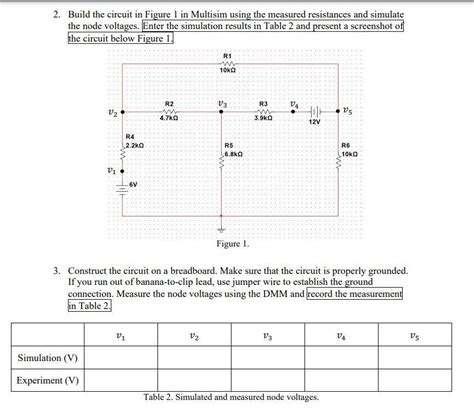 Solved Build The Circuit In Figure In Multisim Using Chegg