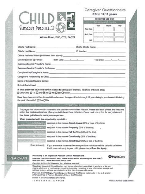 Sensory Profile 2 Pdf