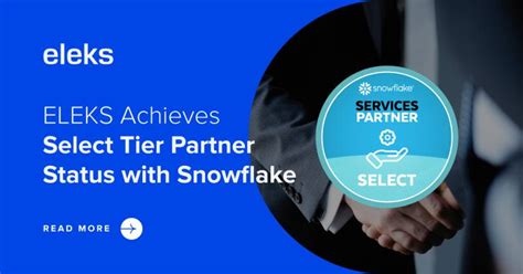 Khrystyna Fostiak On Linkedin Eleks Achieves Select Tier Partner Status With Snowflake