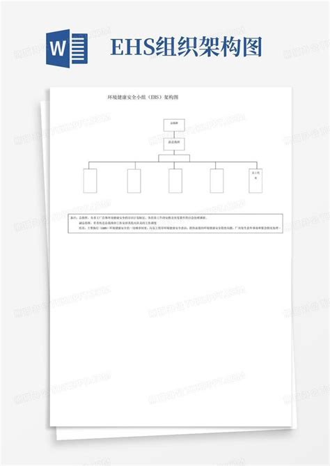 Ehs组织架构图 Word模板下载 编号qrwkrpma 熊猫办公