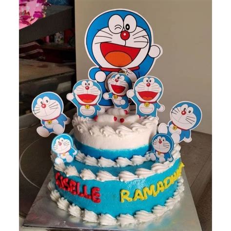 Jual Kue Ultah Ulang Tahun Doraemon 2 Tingkat Shopee Indonesia