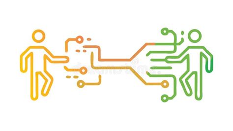 Digital Circuit Board Connection Technology Icon Vector Design Generative Ai Stock Vector