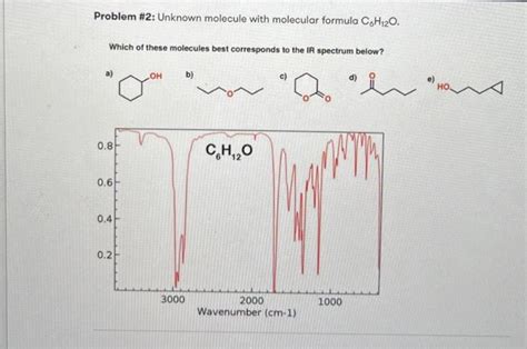 [solved] problem 2 unknown molecule with molecular form