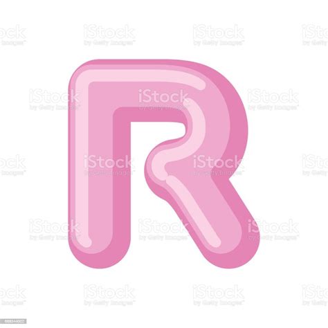 Letter R Candy Font Caramel Alphabet Lollipop Vector Image The Letter
