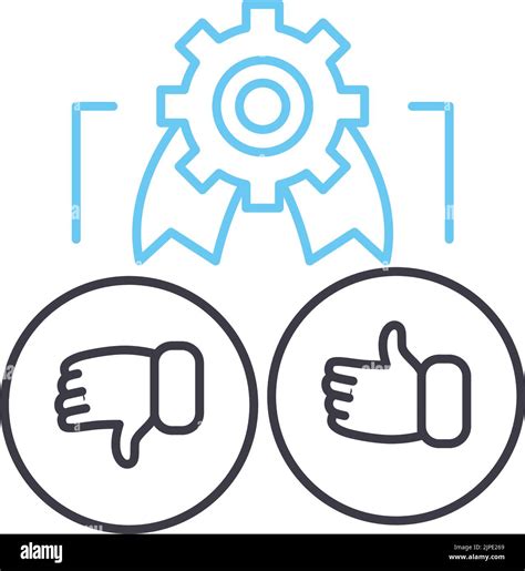 Quality Control Line Icon Outline Symbol Vector Illustration Concept Sign Stock Vector Image