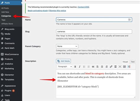 Settings And Customization Of Category Pages