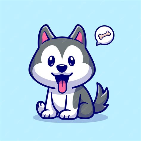 Husky Puppy Cartoon
