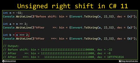 C 11 Introduces An Unsigned Right Shift Operator It Shifts Bits Right Without Replicating