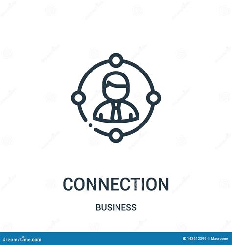 Connection Icon Vector From Business Collection Thin Line Connection Outline Icon Vector