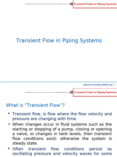 01 Transient Flow In Piping Systems Pdf