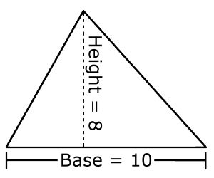 Area of a triangle ½ base height ½bh Important Area Formulas for Polygons Meaning