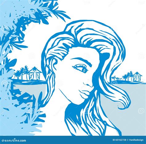 Summer Beach Girl Stock Vector Illustration Of Summer 65162728