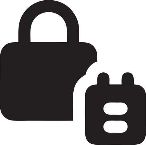 Lock Security Icon Symbol Vector Image Illustration Of The Key Secure