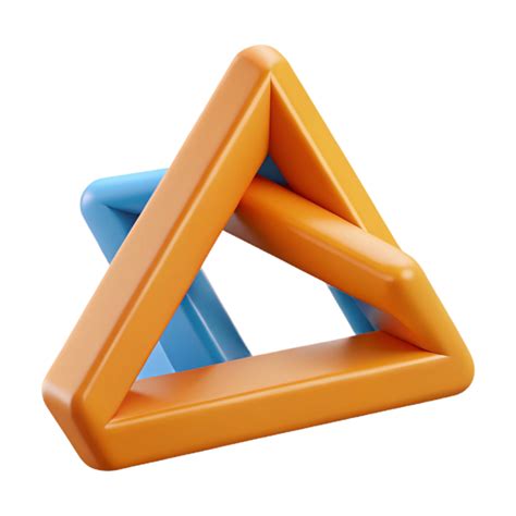 Standout Futuristic Interlocking Triangles Crisp Edges Minimal Design Flat Color With