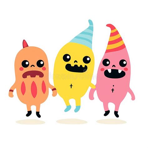 Kawaii Halloween Candy Parade Stock Illustration Illustration Of