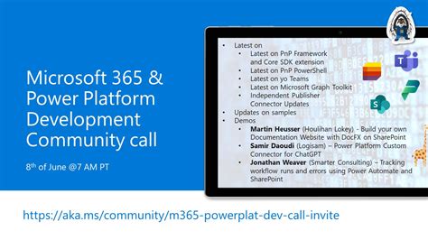 Microsoft 365 And Power Platform Call Microsoft Speakers March 21st