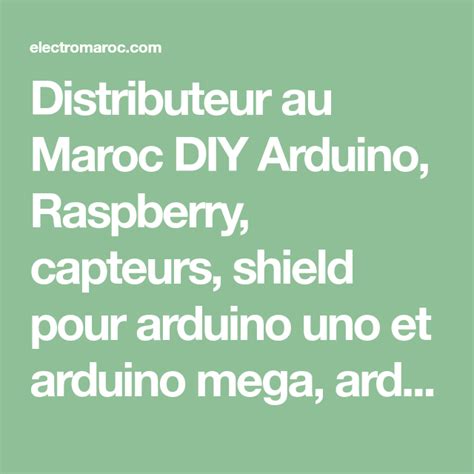 Distributeur Au Maroc DIY Arduino Raspberry Capteurs Shield Pour Arduino Uno Et Arduino Mega