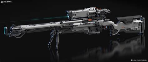 Sniper Rifle Concept Art Sci Fi Sniper Rifle 03 Blender Market