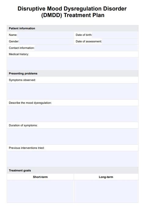 Dmdd Treatment Plan
