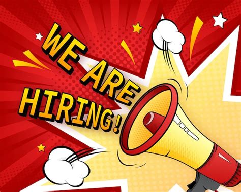 우리는 템플릿 디자인을위한 단어 픽셀 스타일 일러스트 벡터 일러스트 레이 션 개념을 고용하고 있습니다 프리미엄 벡터