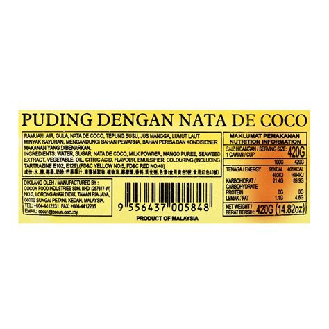 Buy Cocon Kingo Pudding, Mango Flavour, 420g Online at Best Price in ...