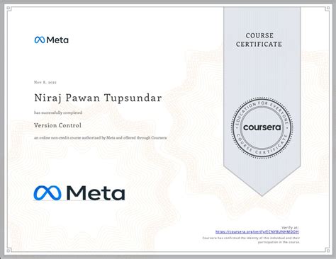 niraj pawan tupsundar on linkedin github coursera versioncontrol meta
