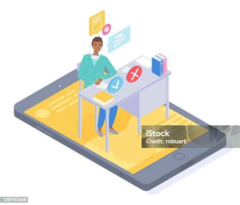 스마트폰의 아이소메트릭 3d 일러스트 온라인 상담 의사 치료사 의사 화상 콜 3차원 형태에 대한 스톡 벡터 아트 및 기타 이미지 3차원 형태 원격의료 건강관리와 의술