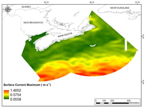 Interpolated Prediction Surface Of Surface Current Maximum M S 1
