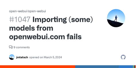 importing some models from fails · issue 1047 · open
