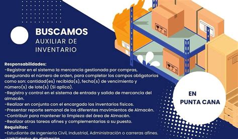 Auxiliar De Inventario Empleos Rodriguez Empleos Rodriguez